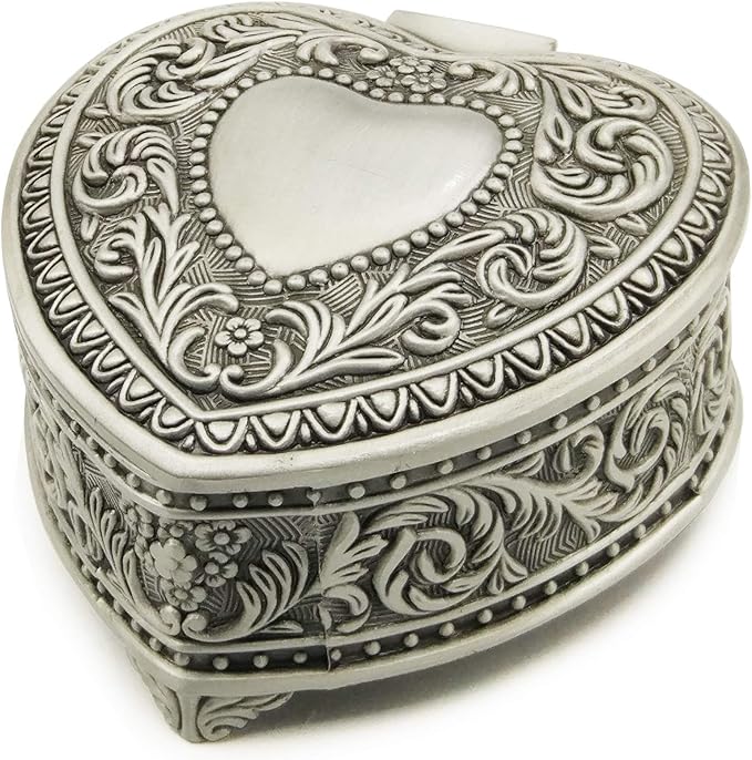 Amazon.com: falado Wingostore Emboss Alloy Metal Music Box Wind Up and ...