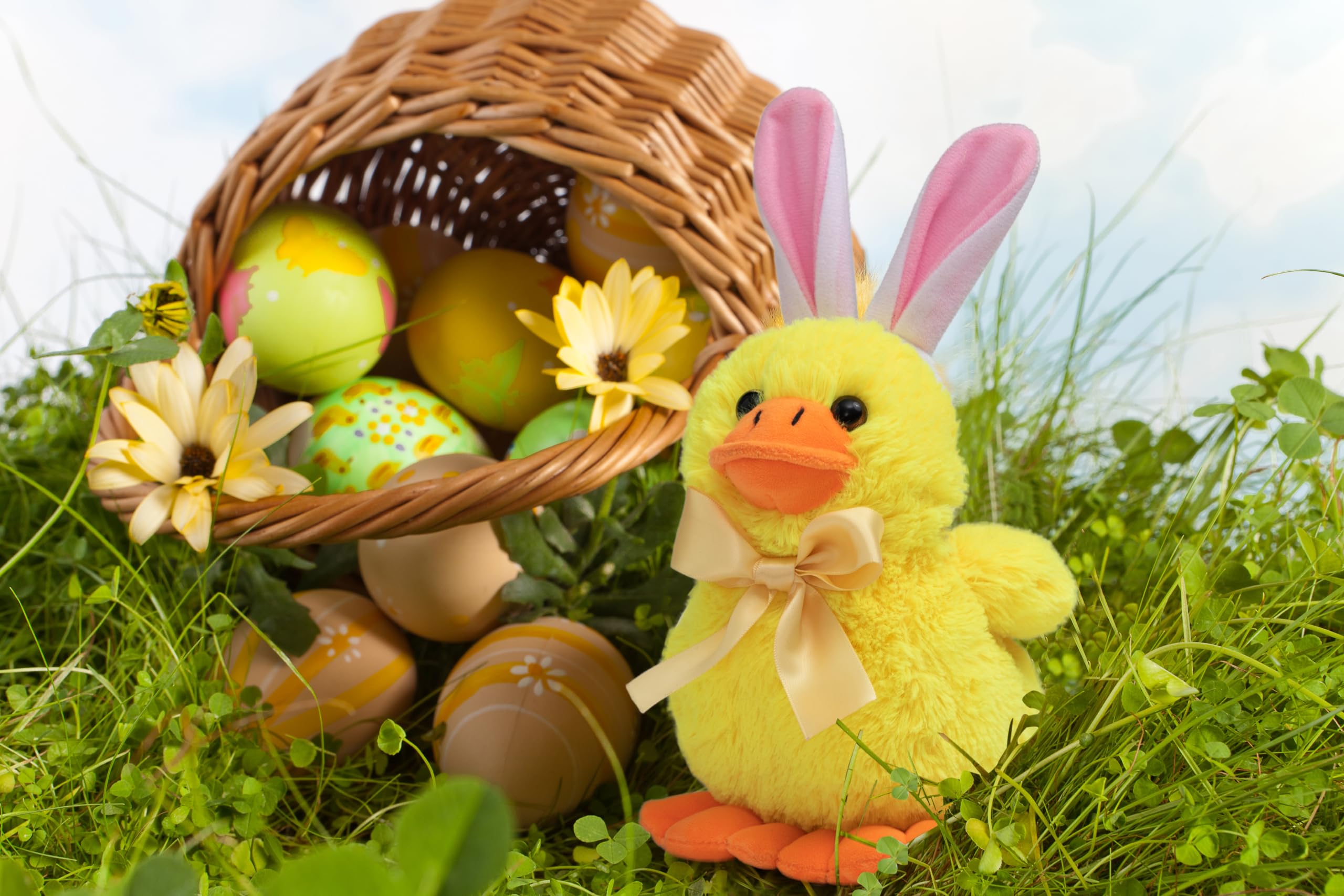 Snapklik.com : HollyHOME Easter Bunny Duck Stuffed Animal Easter ...