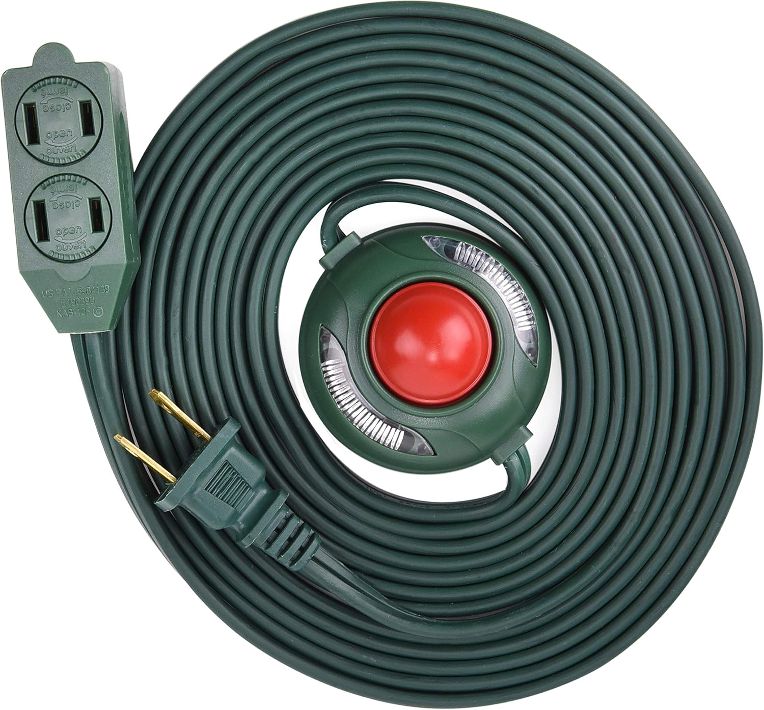 Electes 3 Outlet Extension Cord with Hand/Foot Switch and Light ...