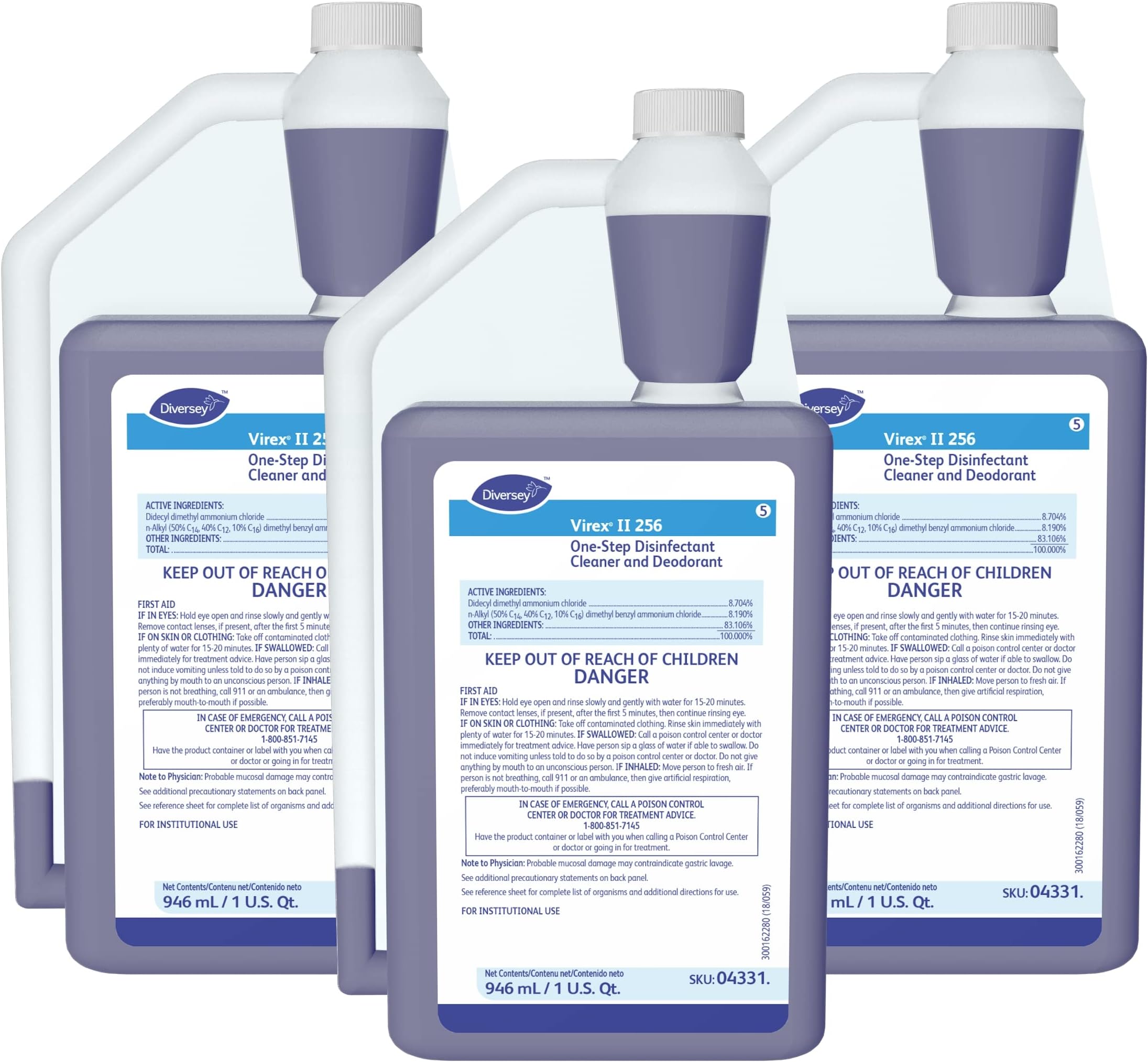 Amazon.com: Diversey - Virex II 256 One-Step Disinfectant Cleaner and ...
