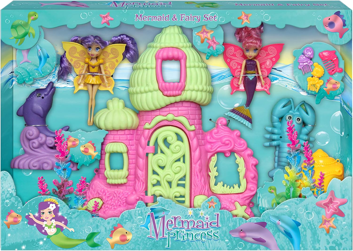 KandyToys Mermaid and Fairy Play Set | Girls Doll and Accessories Play ...