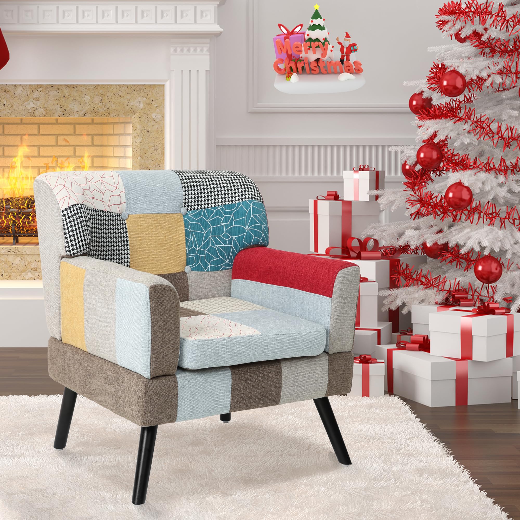 Amazon.com: KGOPK Modern Accent Chair Colorful Boho Side Chair for ...