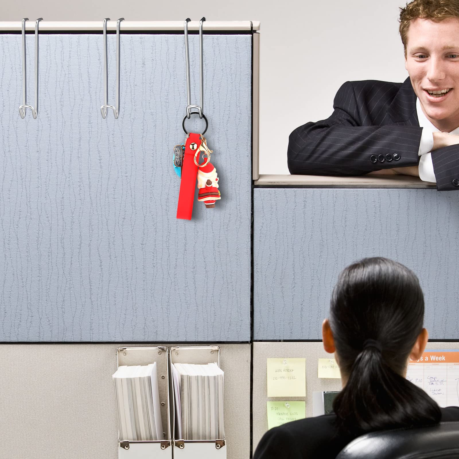 Snapklik.com : Oudain 8 Pack Wire Cubicle Hooks For Coat Wall Panel ...