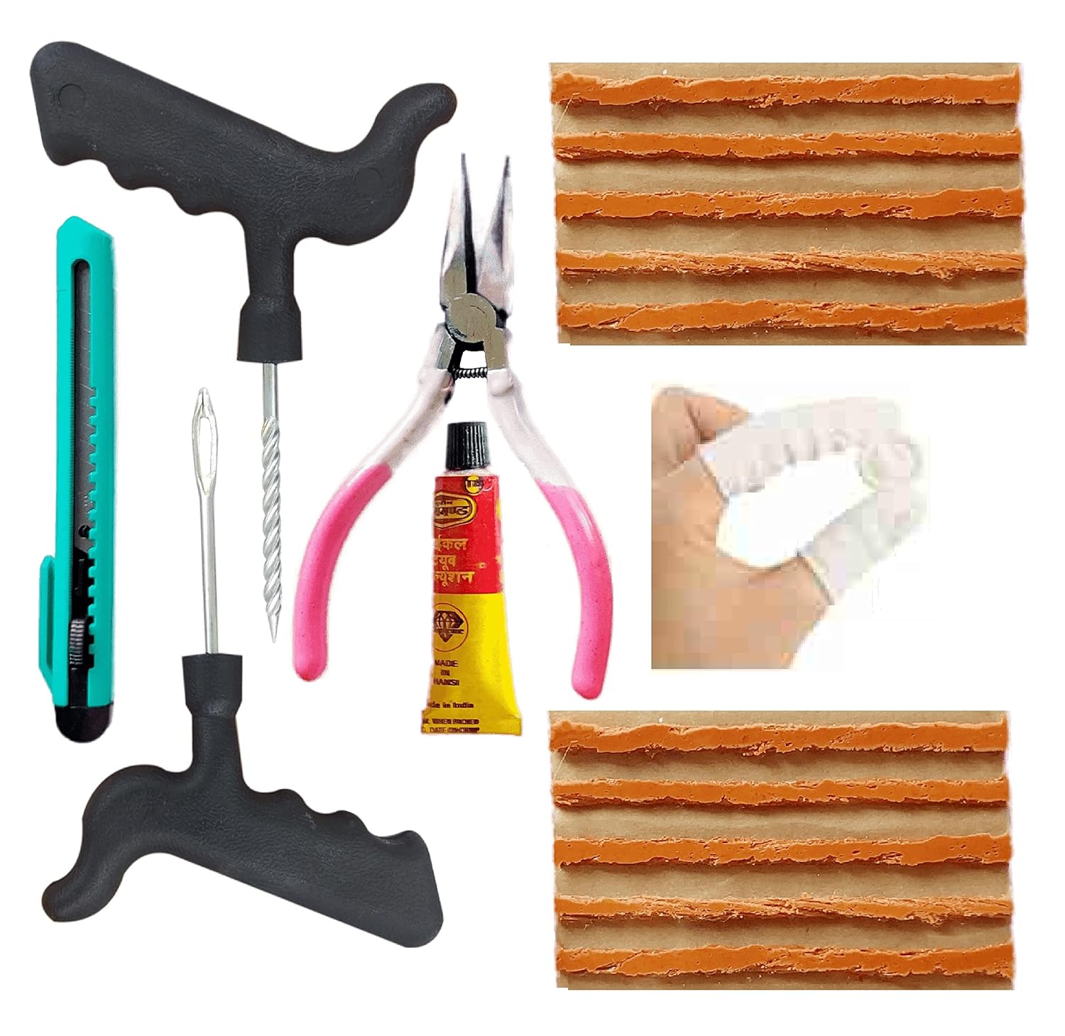 PSE_PK Universal Puncture Tool Kit for Tubeless Tyre with Storage Bag ...