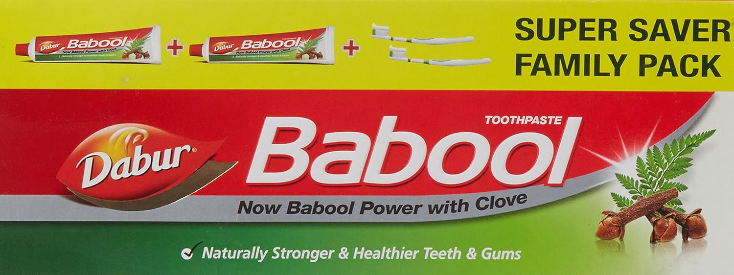 Dabur Babool Toothpaste 360gm Free 2 Toothbrush : Amazon.in: Health ...