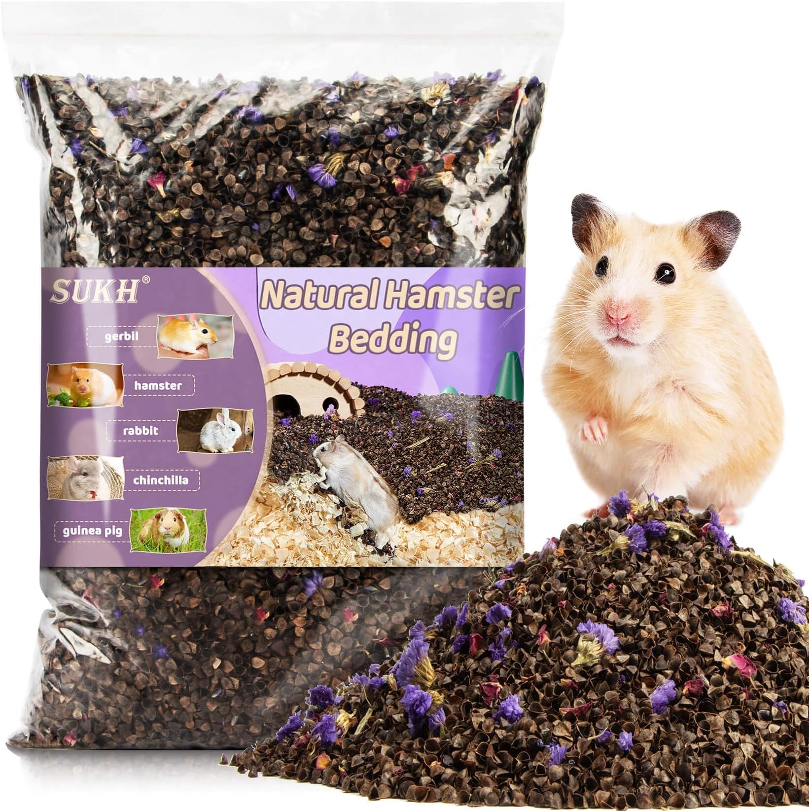 Amazon.com : Sukh Hamster Rabbit Bedding Mate - 10.5OZ Pet Bedding Mate ...