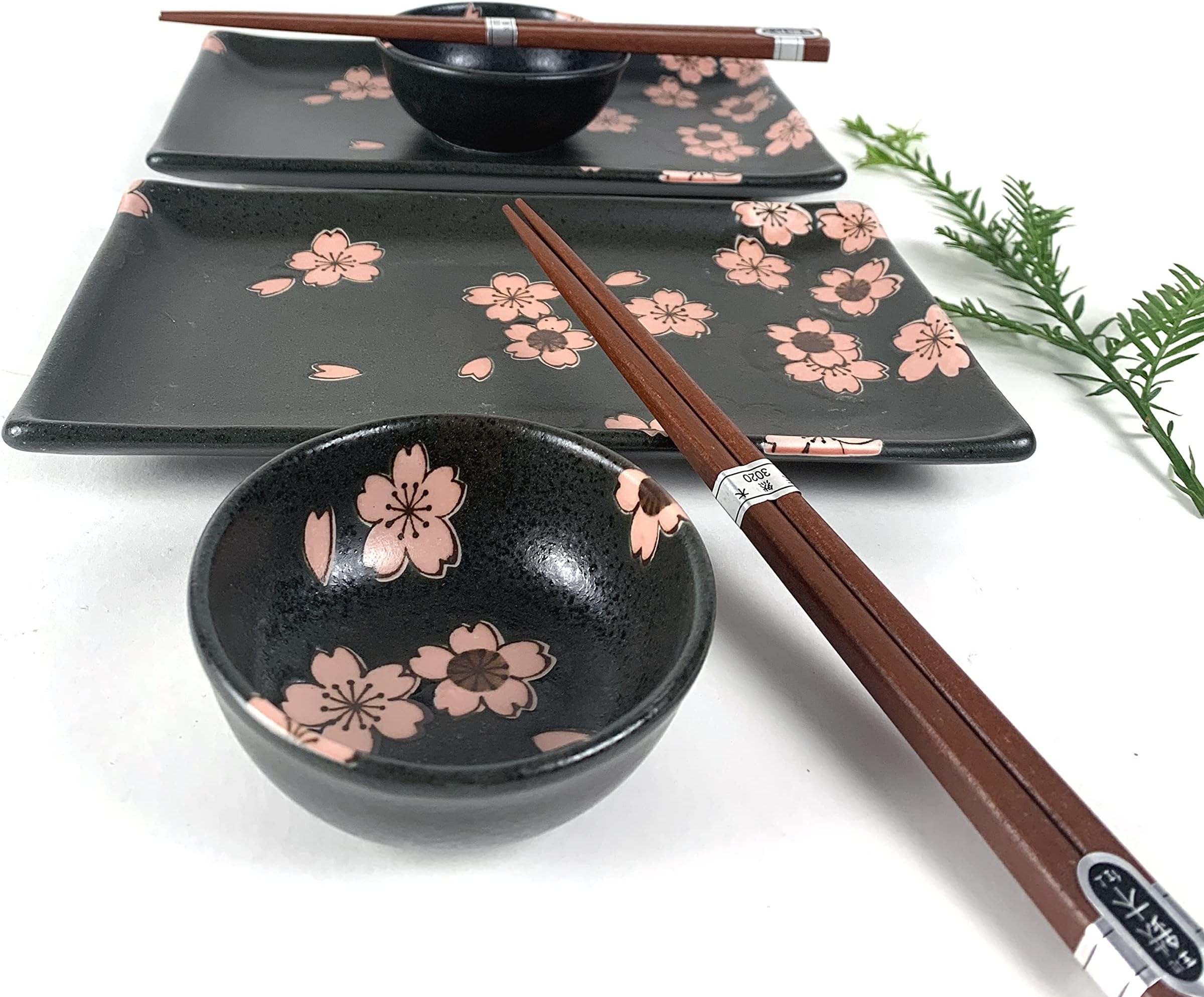 Amazon.com | Contemporary Dinnerware 8 PCS Sushi Dinner Set For Two In ...