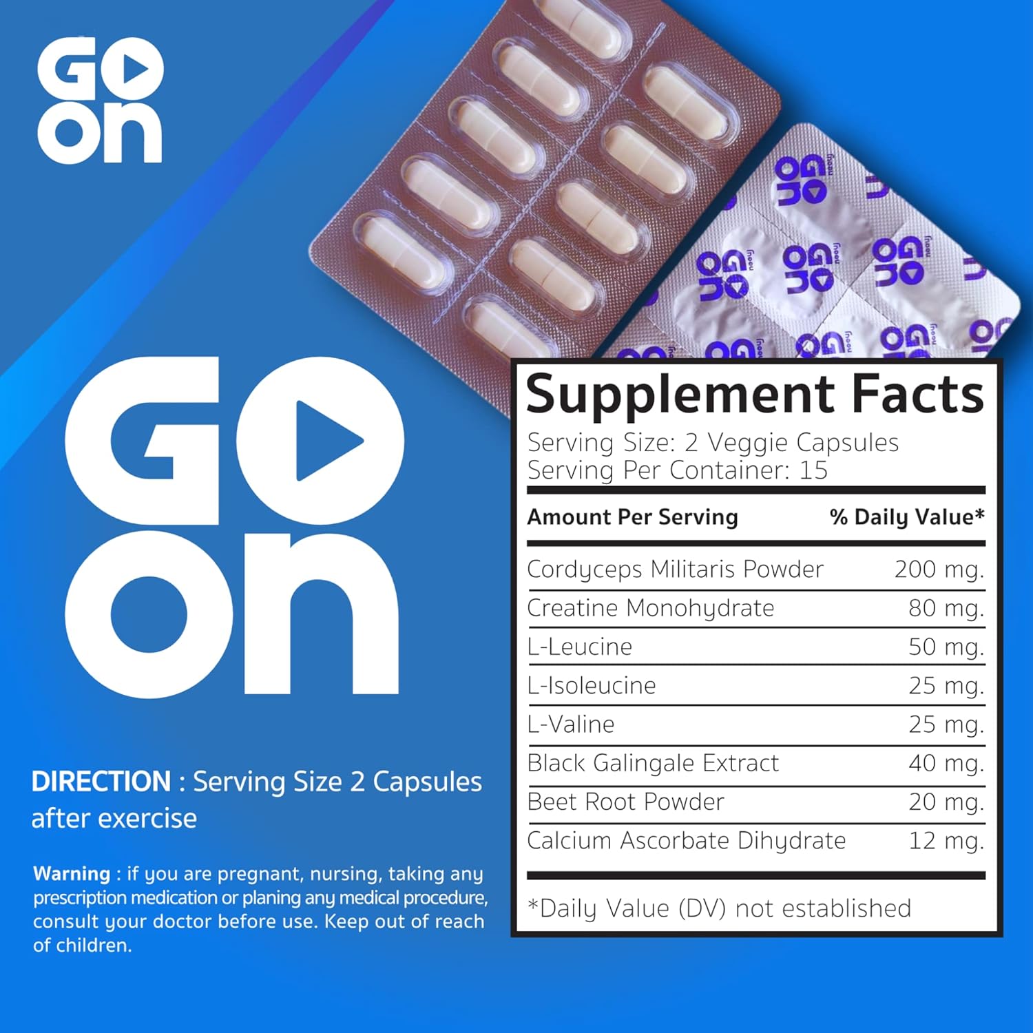 GOON Suplementos de resistencia para correr, triatletas, ciclismo ...
