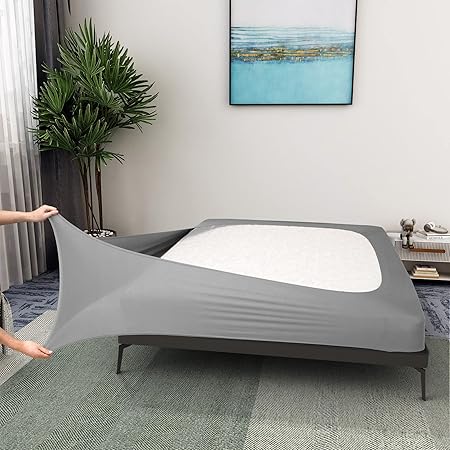 Amazon.com: Box Spring Cover King Size, Alternates for Bed Skirt ...