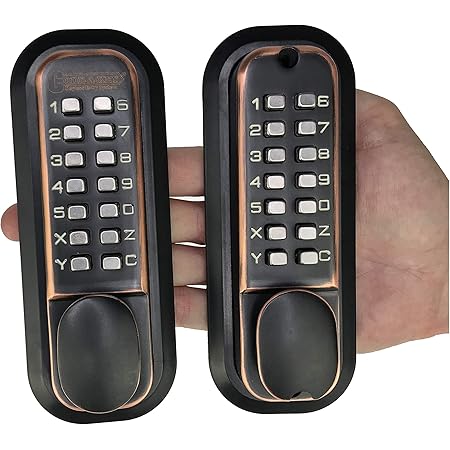 JOUNJIP Mechanical Keyless Combination Latch Door Lock - Double sided ...