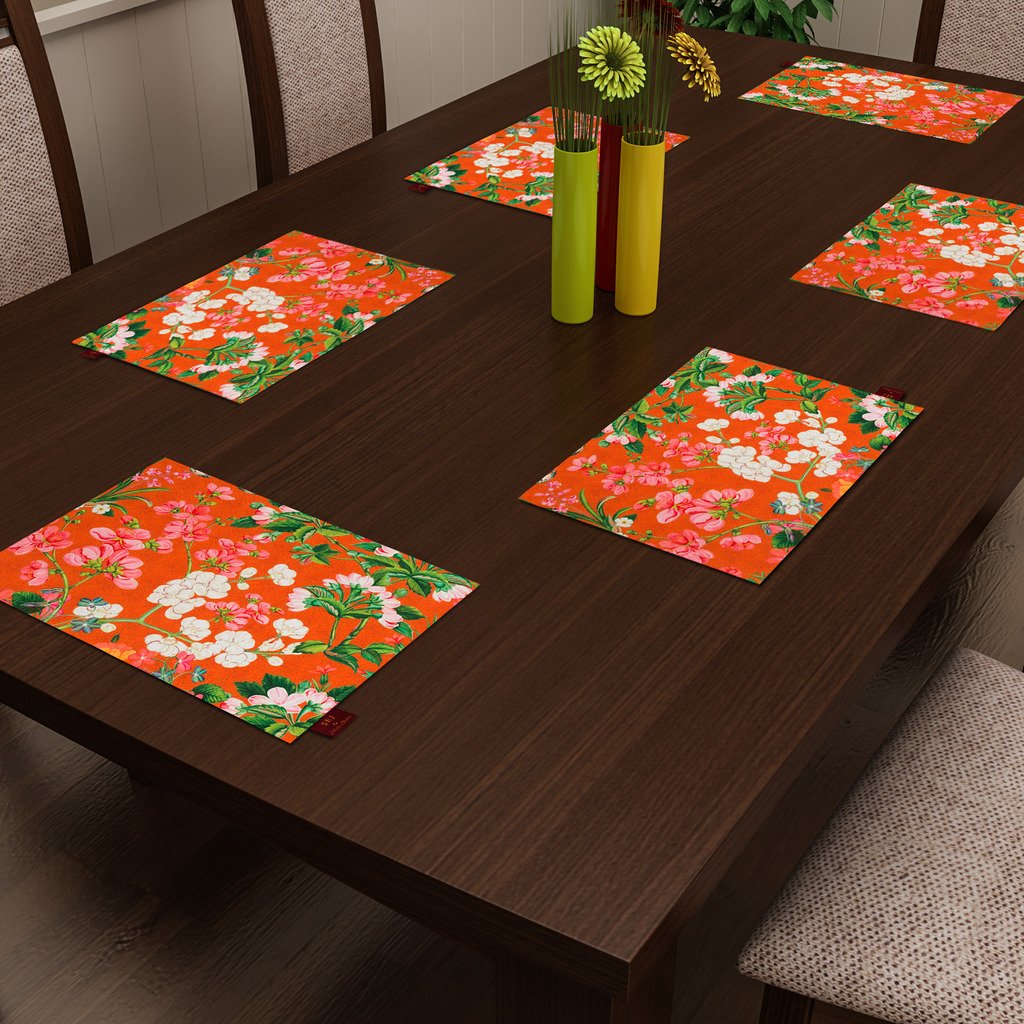 Buy SEJ by Nisha Gupta Table Mats Set of 2 (12X18 Inches) Printed Table ...