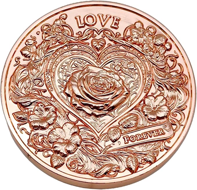 Amazon.com: ZSALSTING Love Coin - Commemorative Rose Golden Challenge ...