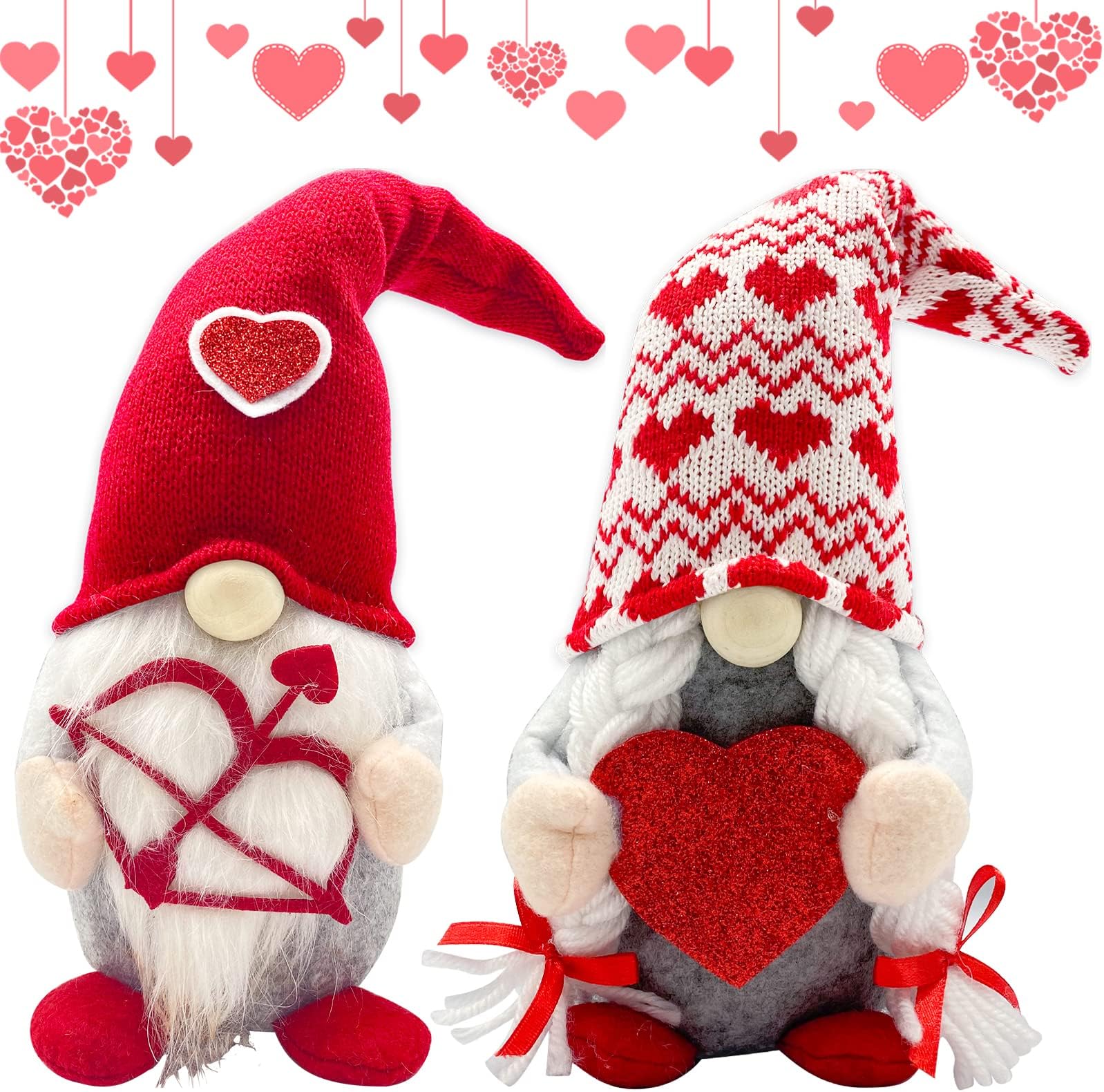 Amazon.com: MPINOI Valentines Day Gnome Decor - 2Pcs Valentine Gnomes ...