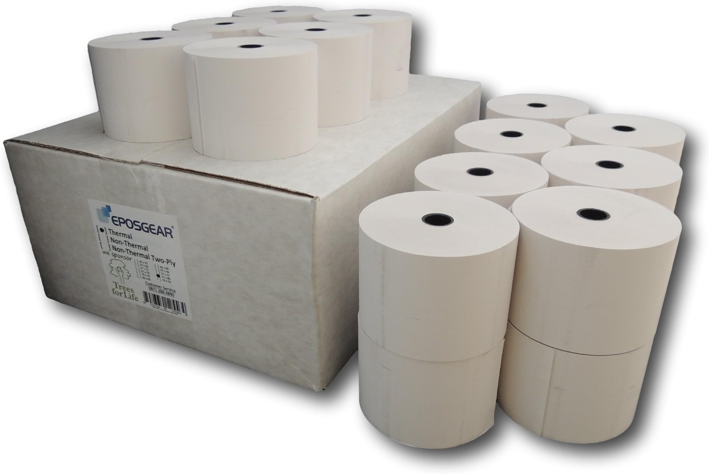 EPOSGEAR® (20 Rolls) 57mm x 80mm 57x80 Thermal Paper Till Cash Register ...