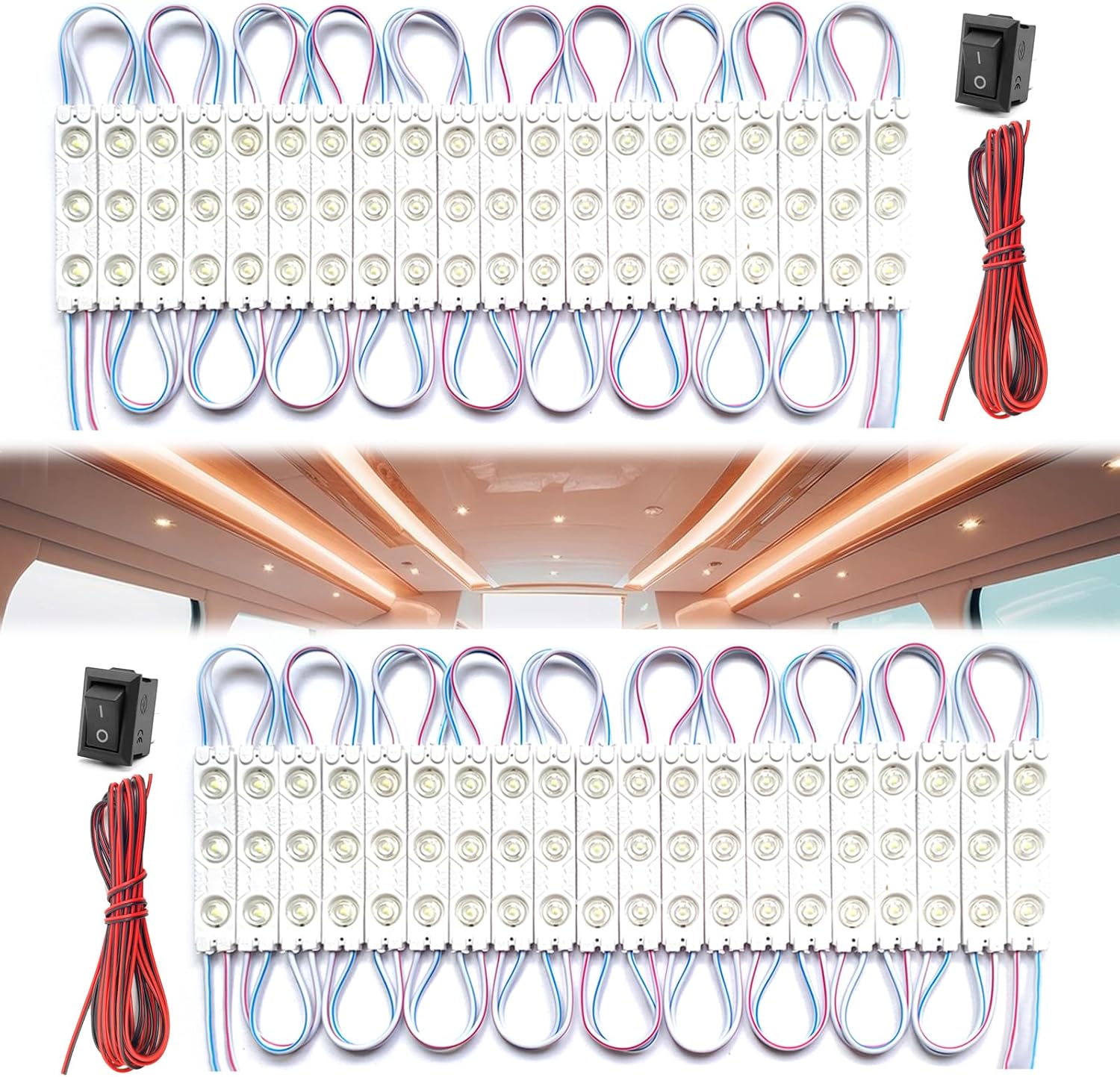 Amazon.com: Super Bright Lighting Dome Lamp 12V 120 LEDs Van Interior ...