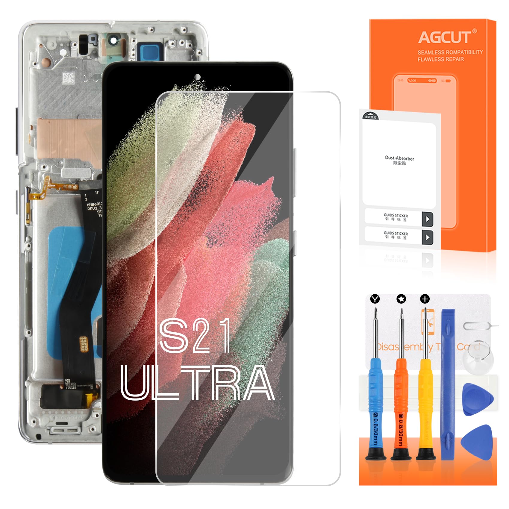 Amazon.com: TFT for Samsung Galaxy S21 Ultra Screen Replacement for S21 ...