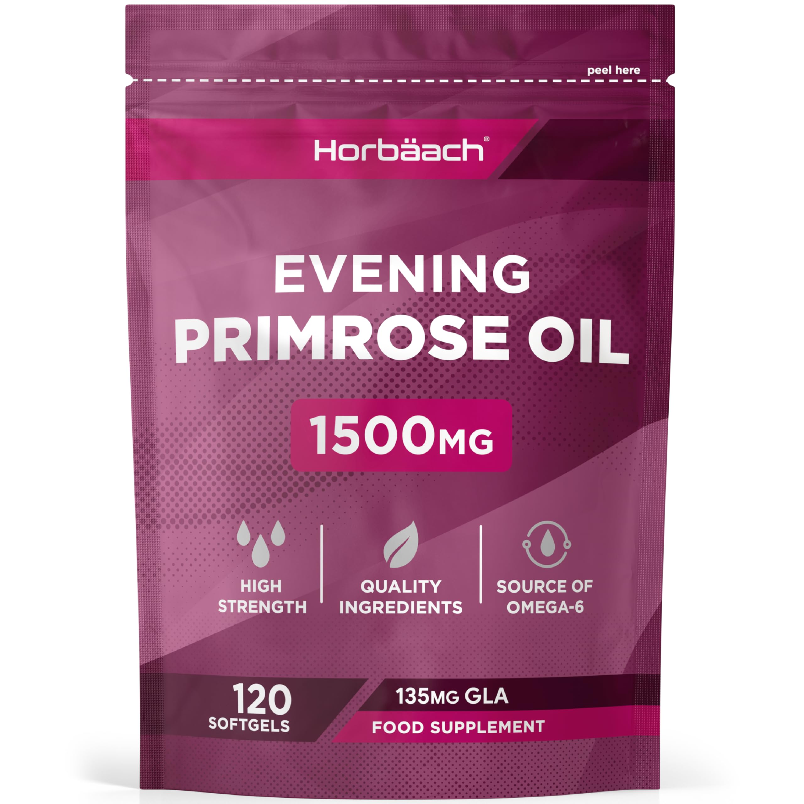 Evening Primrose Oil 1500mg | High Strength with Omega 6 and GLA | Cold ...