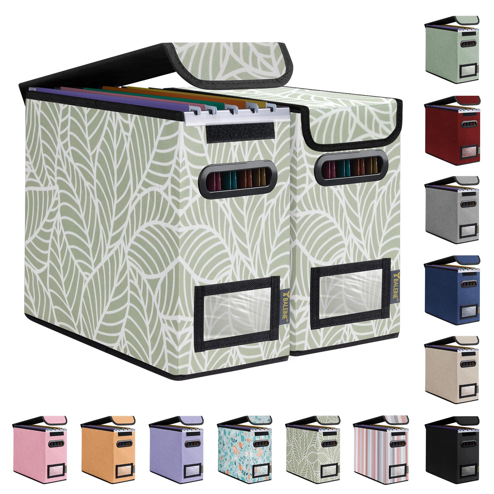 Amazon.com: BALEINE File Organizer Box with Lid, Collapsible File ...