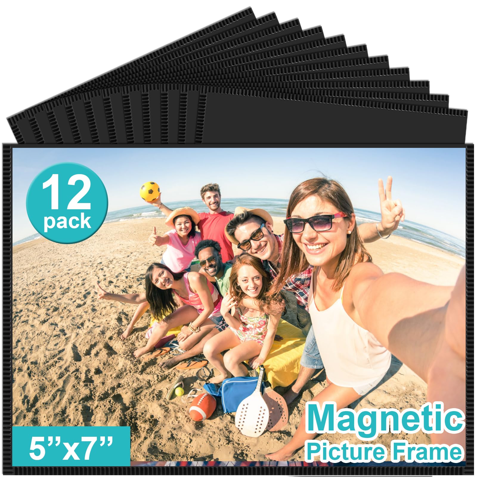 Amazon.com - vivinin 12 Pack Magnetic Picture Frame, Magnetic Frame ...