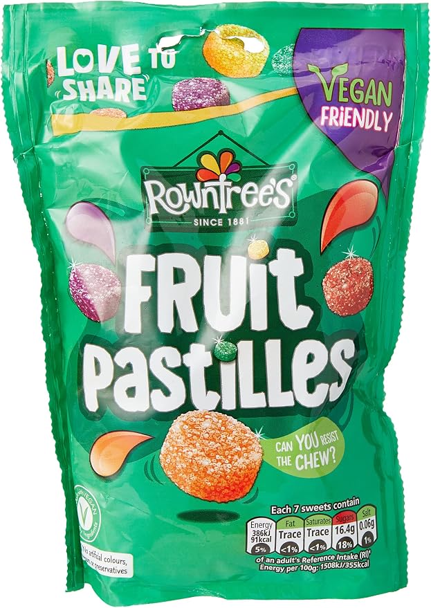 Rowntree's Fruit Pastilles Sweets Sharing Pouch, 143 g (Pack of 1 ...