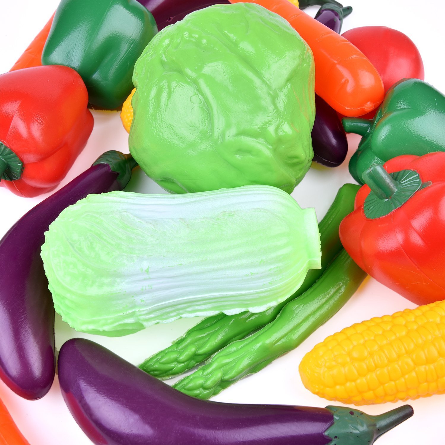 Snapklik.com : 20 Pieces Play Vegetables Playset - Life-Sized Toy Food ...