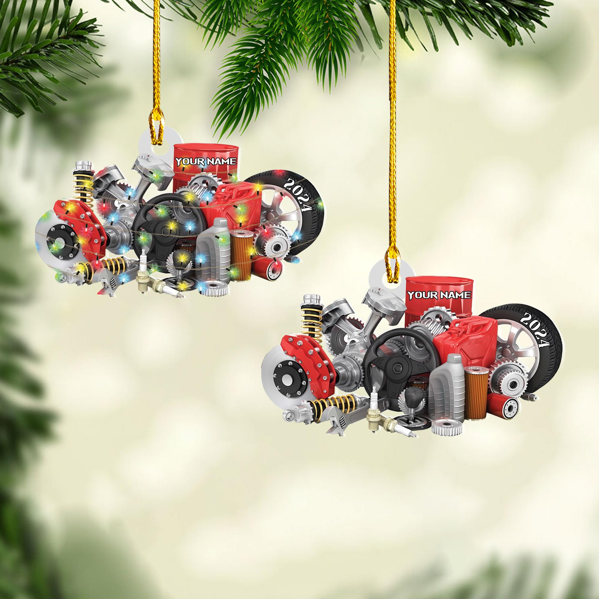 Amazon.com: Personalized Mechanic Tools Flat Ornaments, Custom Mica ...