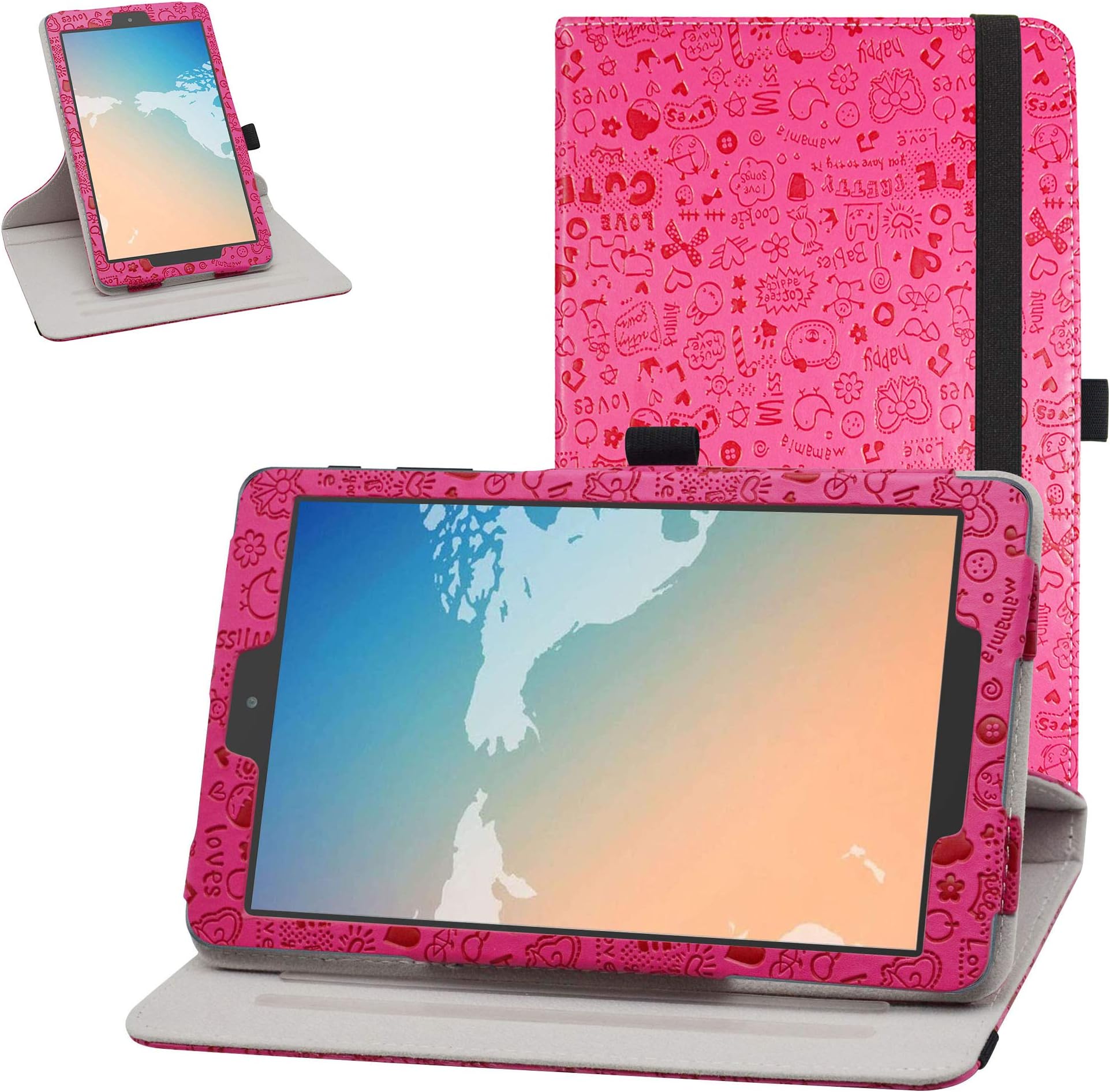 Amazon.com: TCL Tab 8 Case,Alcatel Joy Tab 2 Case,PU Leather Folio 2 ...