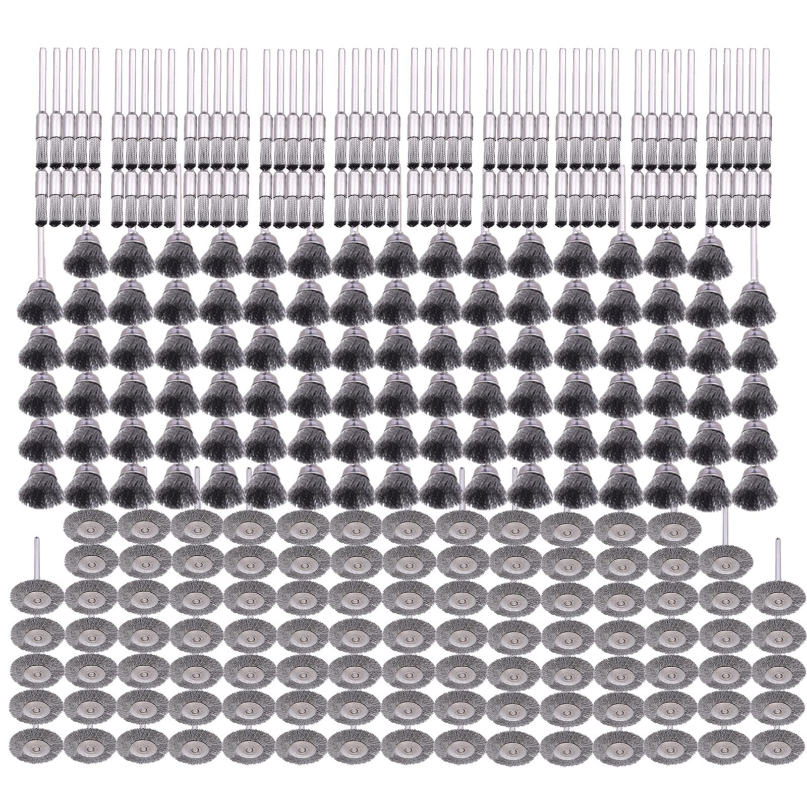 Snapklik.com : 300 Pack Wire Brushes Set, Steel Wire Wheels Pen Brushes ...