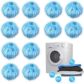 Pack of 12 Pet Hair Remover Washing Machine, Reusable Lint Balls ...