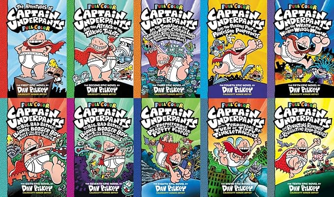 Captain Underpants Full Color Set 1 10: Books - Amazon.ca
