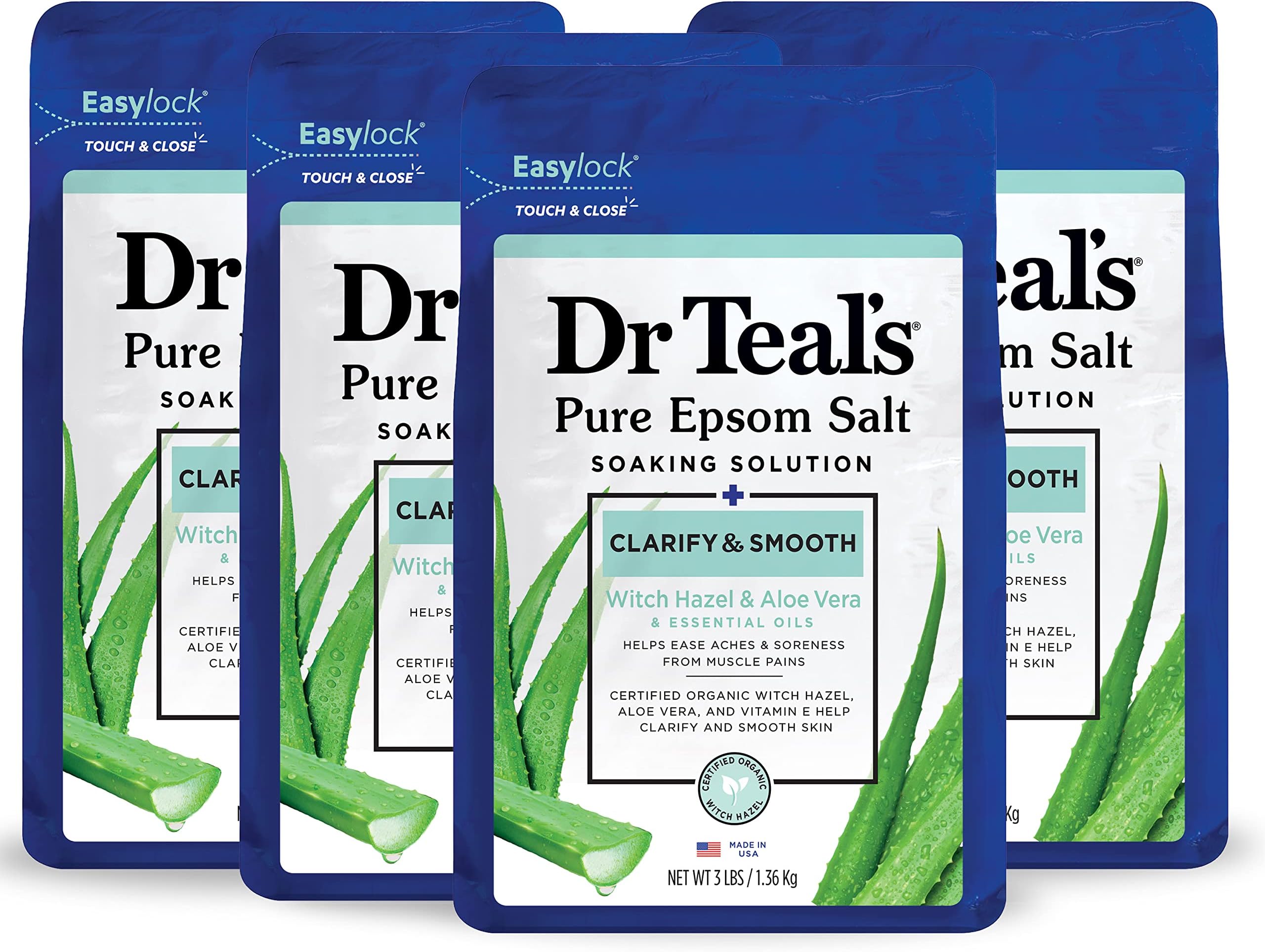Amazon.com : Dr Teal's Epsom Salt Magnesium Soak, Clarify & Smooth with ...