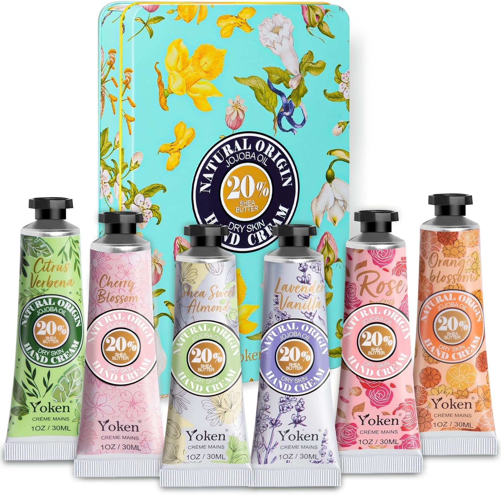 Amazon.com : Yoken Shea Butter Hand Cream Gift Set, 6 Soothing ...