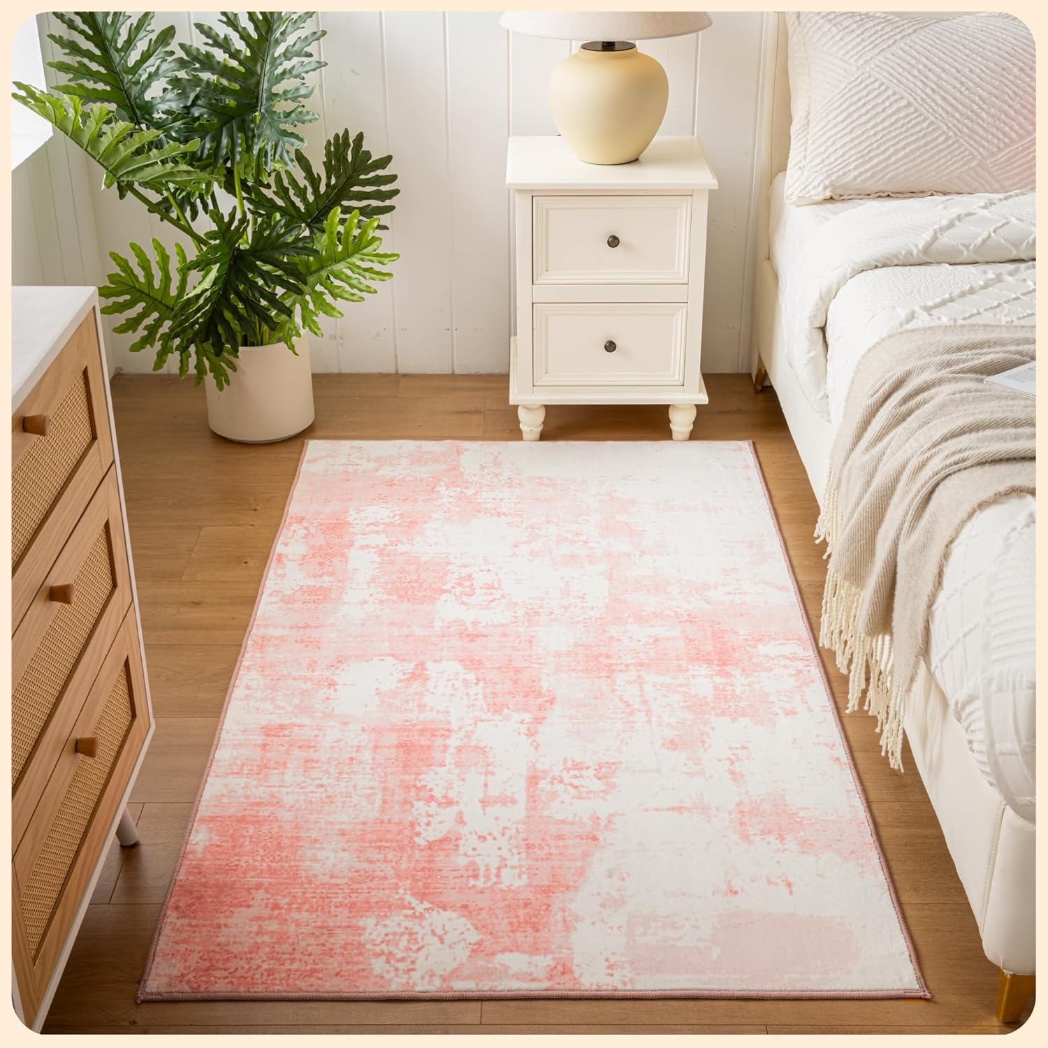 Amazon.com: Istana 3x5 Area Rug - Pink Modern Rugs for Living Room 3x5 ...