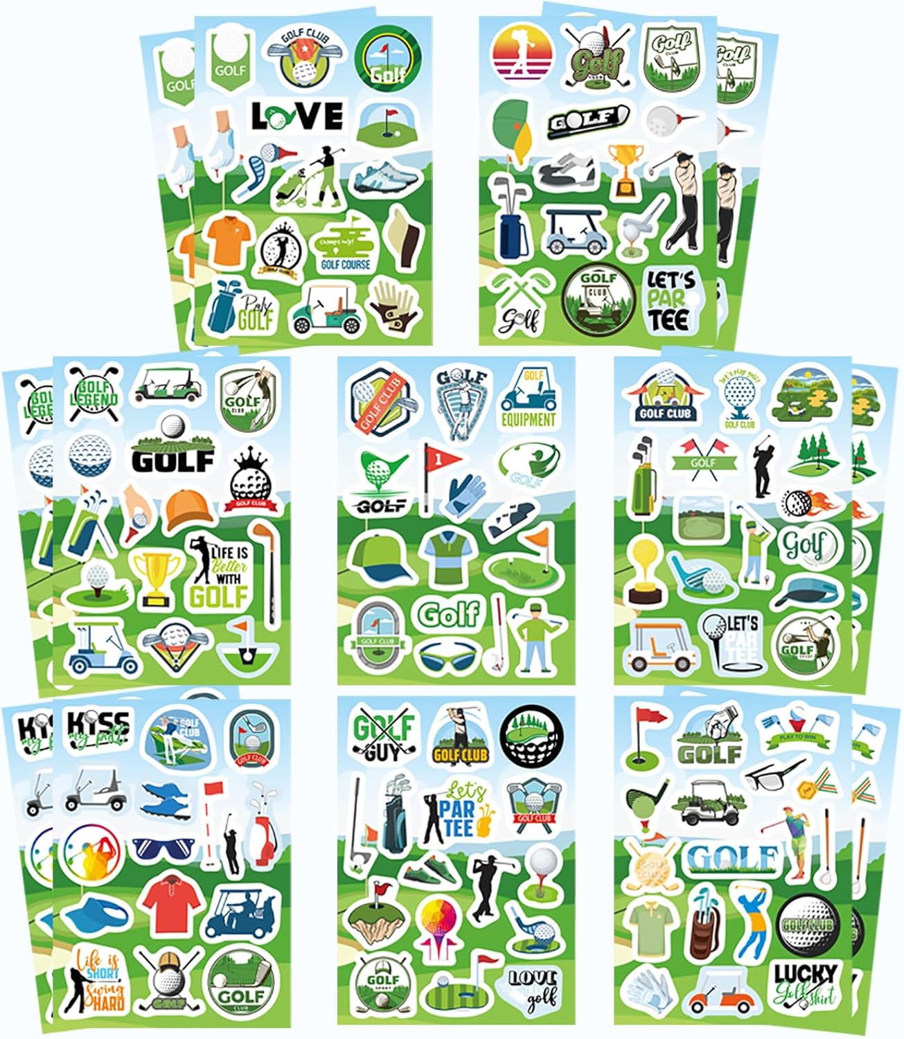 Amazon.com: 256PCS Golf Stickers, Sport Golf Decals Stickers, Golfing ...