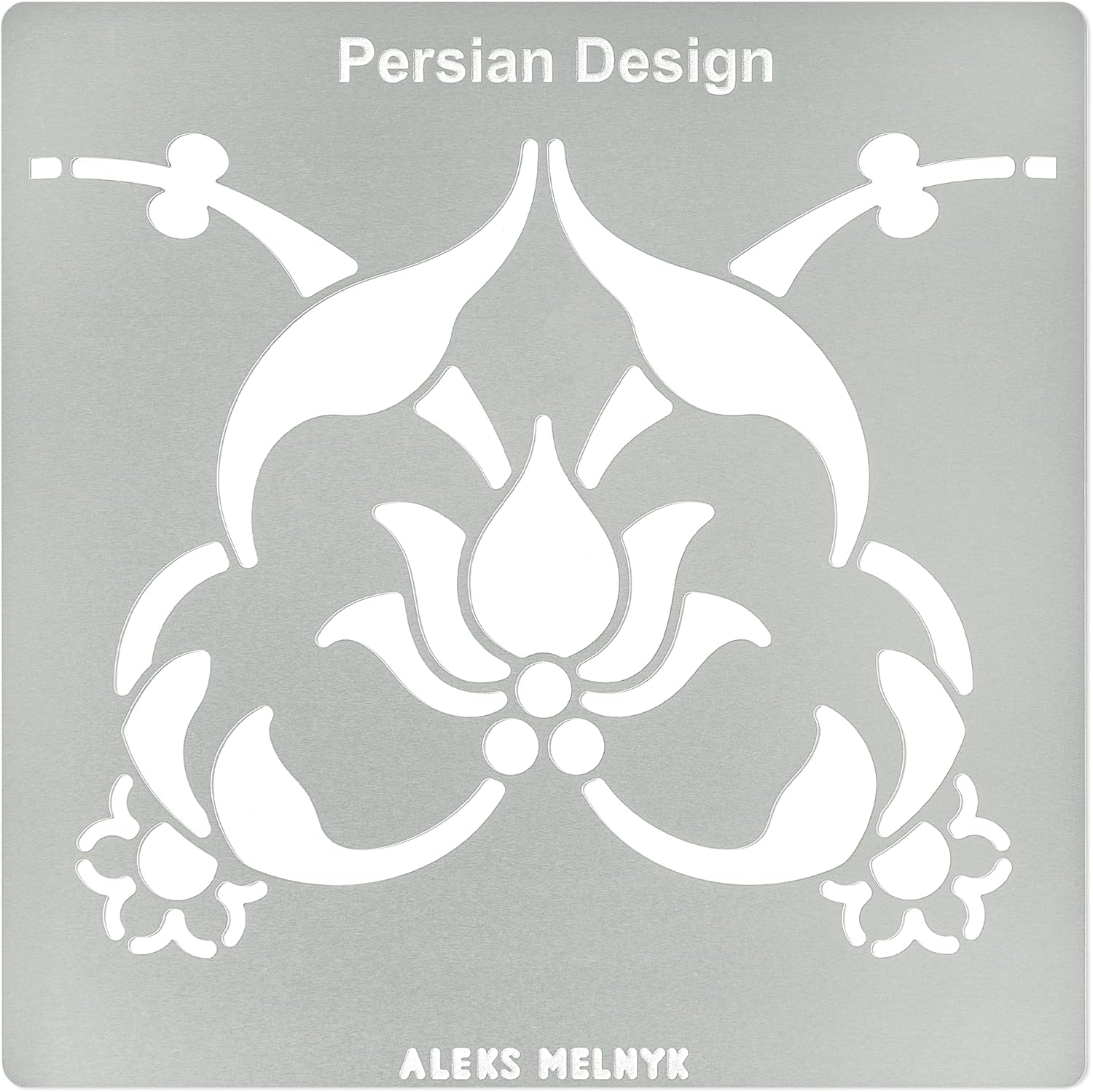 Amazon.com : Aleks Melnyk No.384 Metal Stencil, Persian Design, Swirls ...