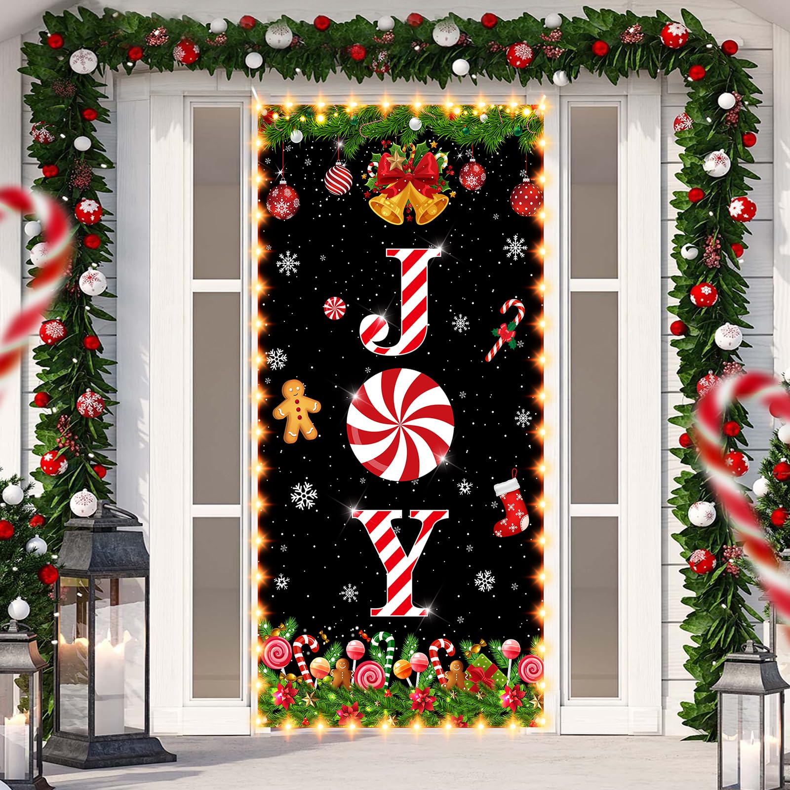 Candy Cane Christmas Door Decorations