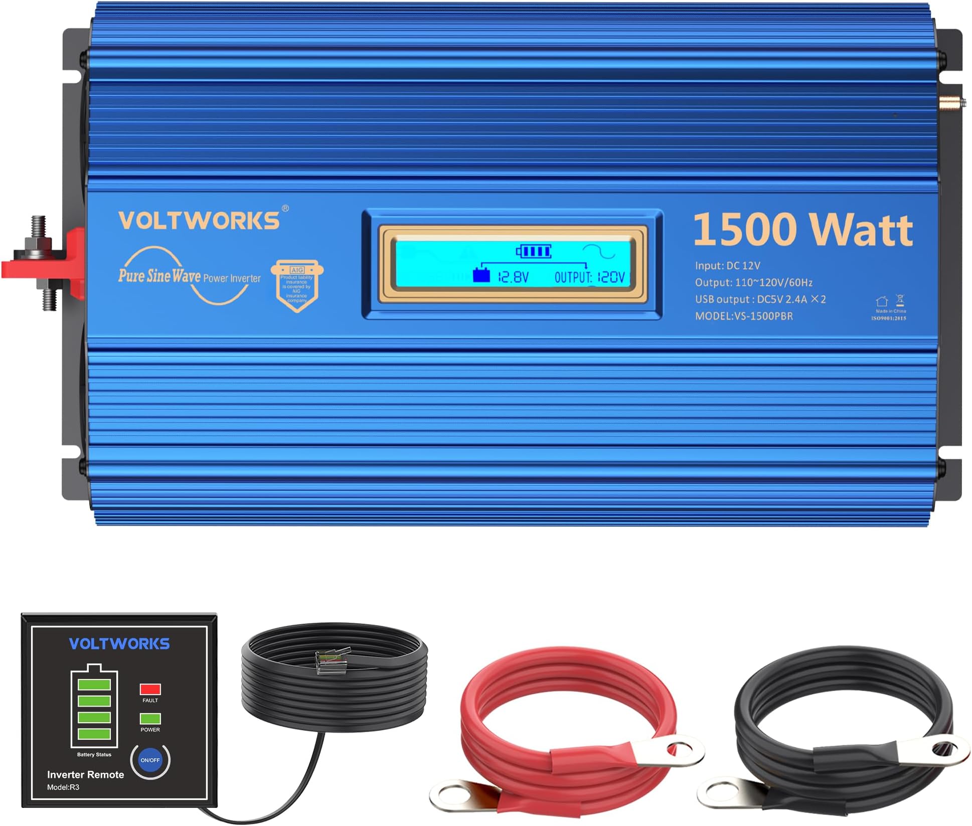 Amazon.com: JARXIOKE 1500 Watt Pure Sine Wave Power Inverter, 12 Vdc to ...