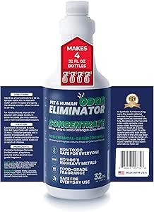 Pet Urine Enzyme Cleaner Concentrate - Color Safe Peroxide Odor Remover ...