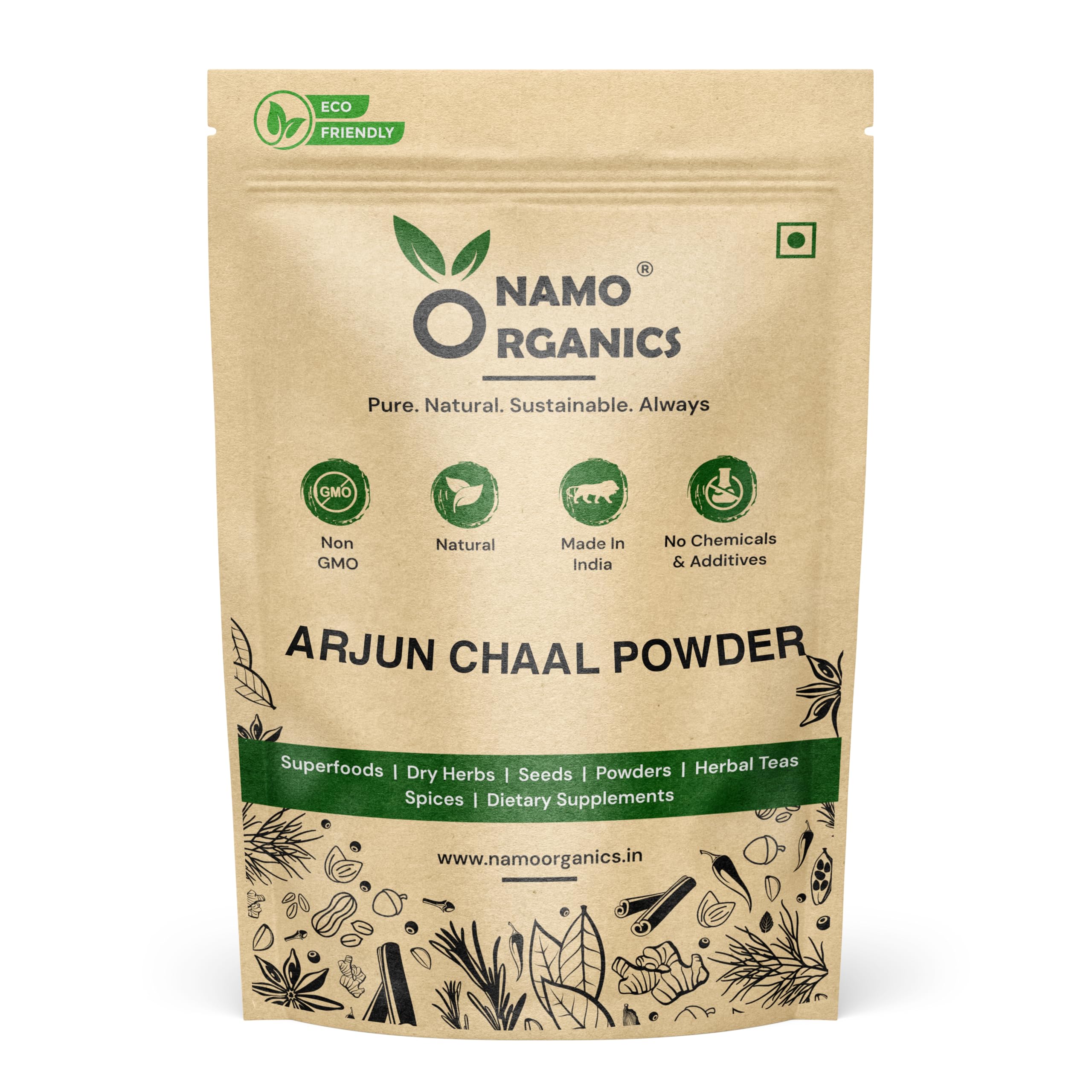 Namo Organics Organic Arjun Ki Chaal Powder 500g Terminalia Arjuna ...