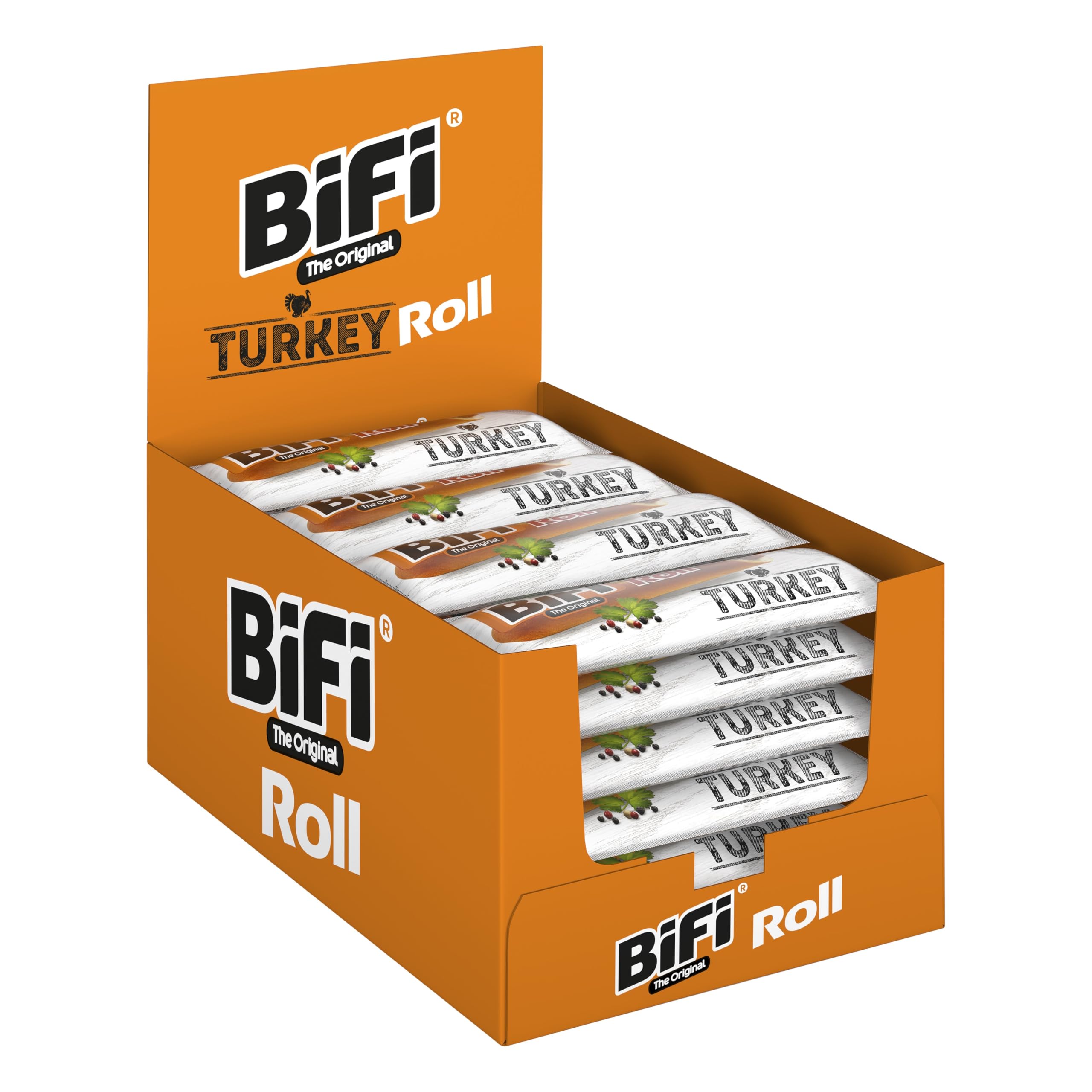 BiFi Roll Turkey - 24er Pack (24 x 45g) - Herzhafter Truthahn–Salami ...
