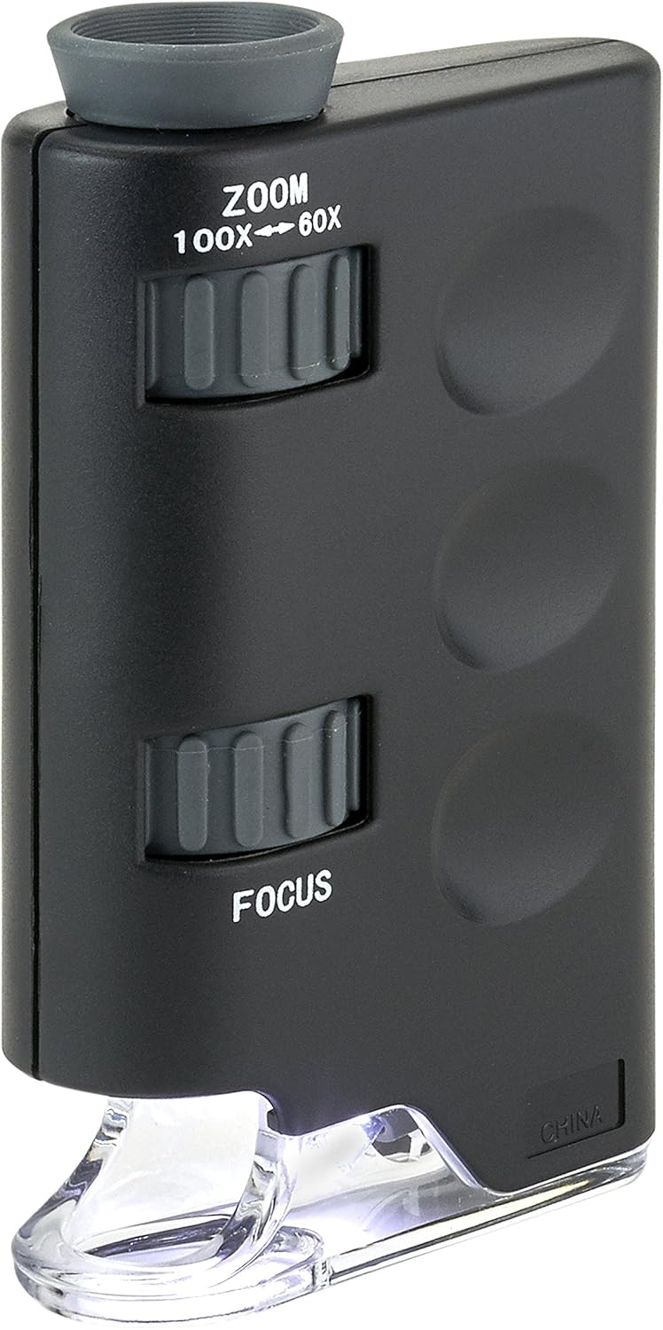 Amazon.com: Carson MicroMax 60x-100x LED Lighted Zoom Pocket Microscope ...