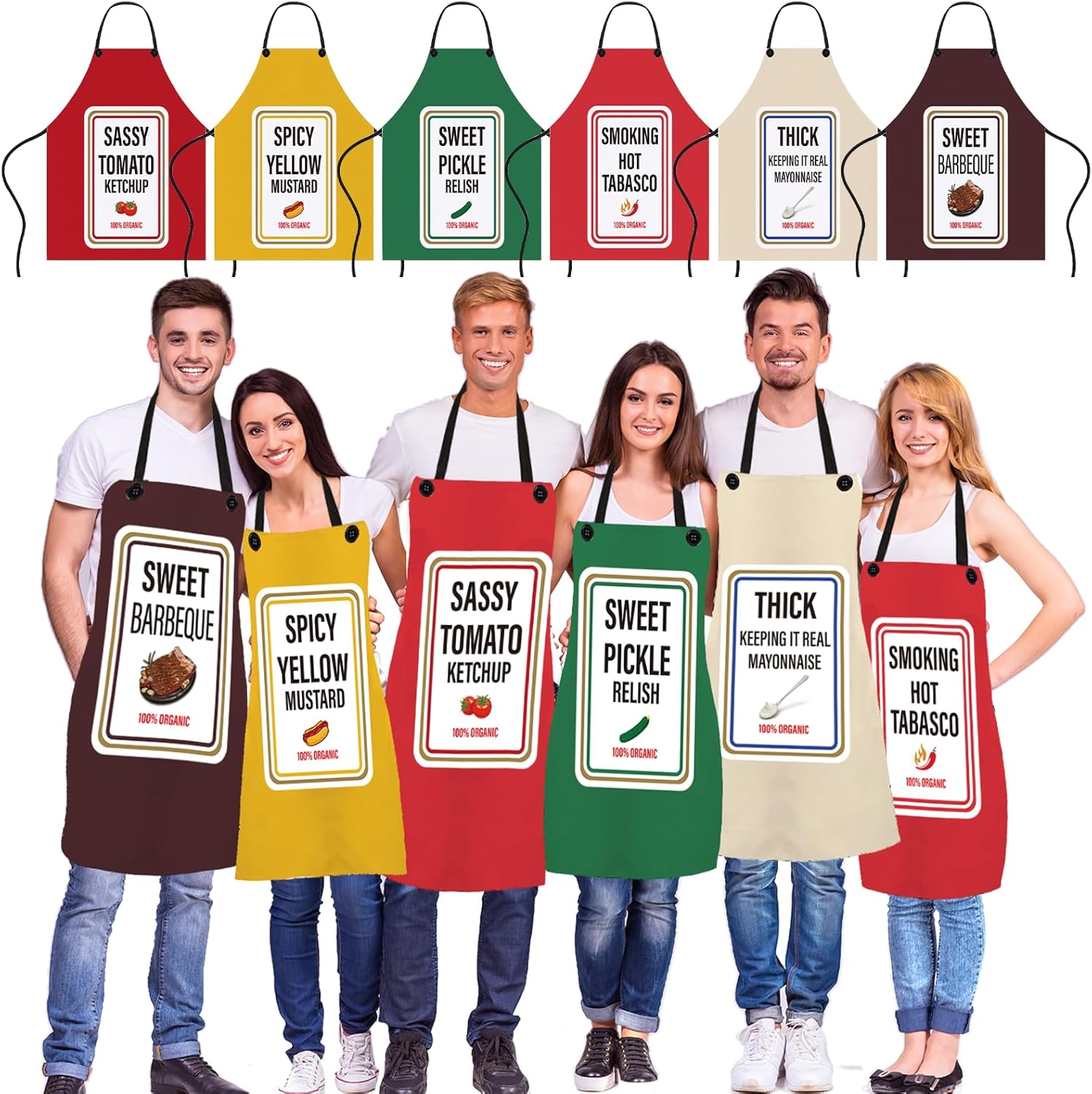 Augacage Condiment Halloween Group Costume Tablier Famille Costumes d ...