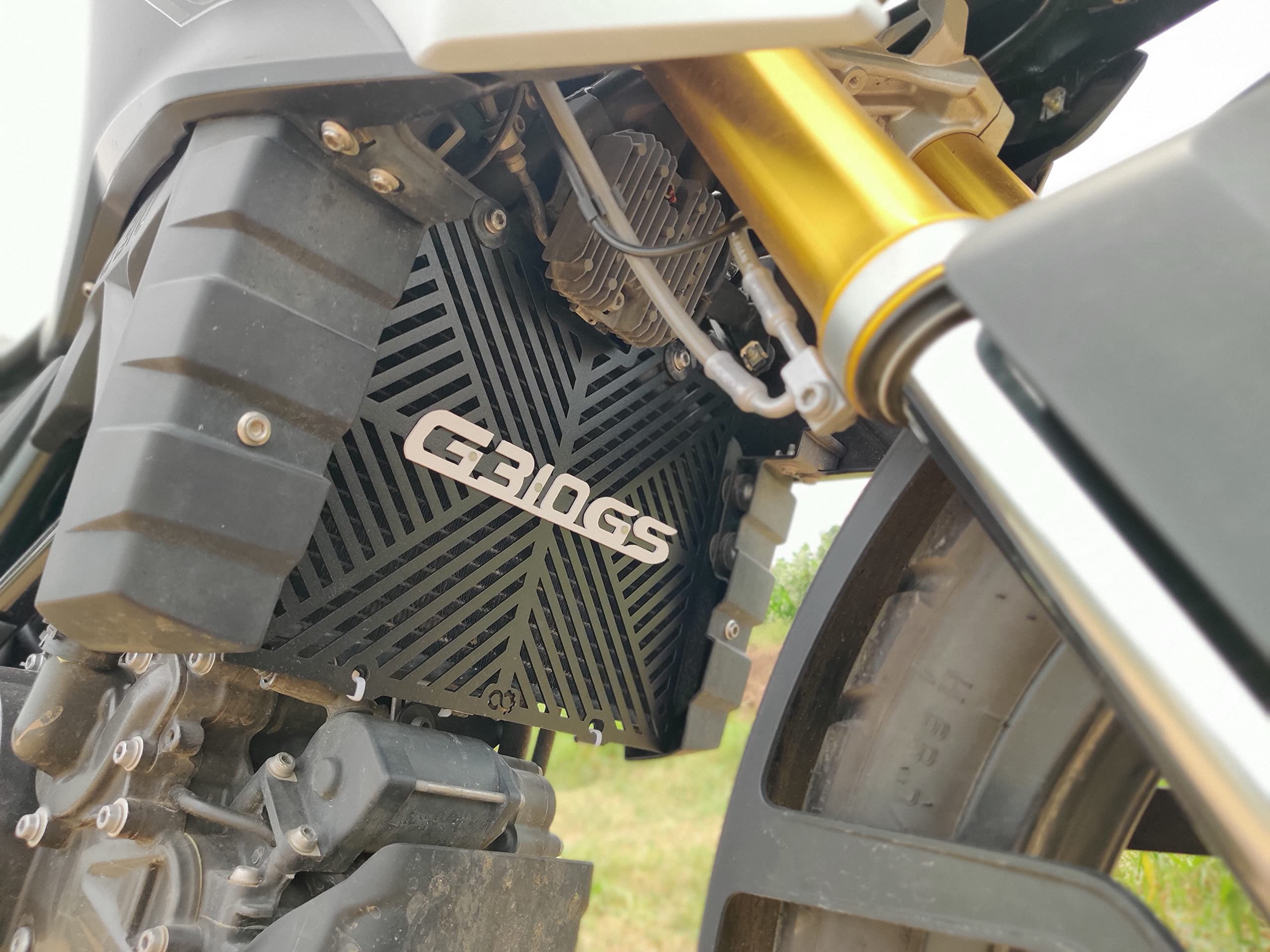 Auto Infinity Radiator Guard Compatible With BMW G310GS (White, Pack of ...