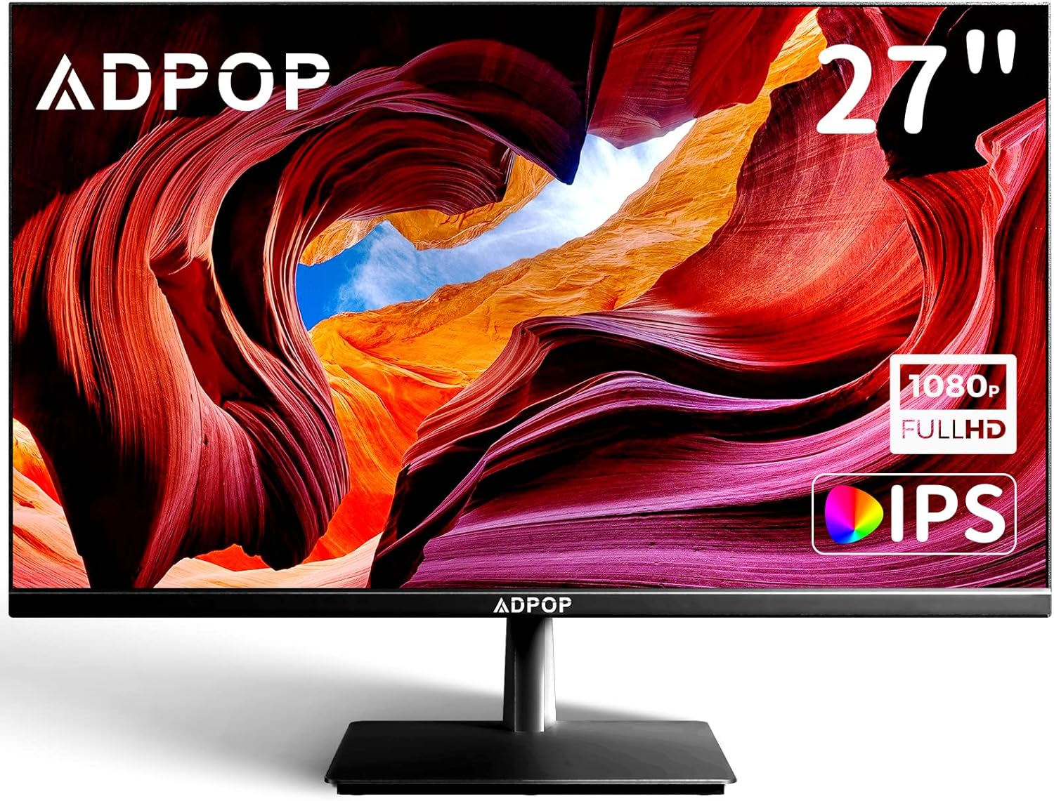 Amazon.com: ADPOP 27 Inch Monitor IPS Panel Computer Monitor FHD 1080p ...