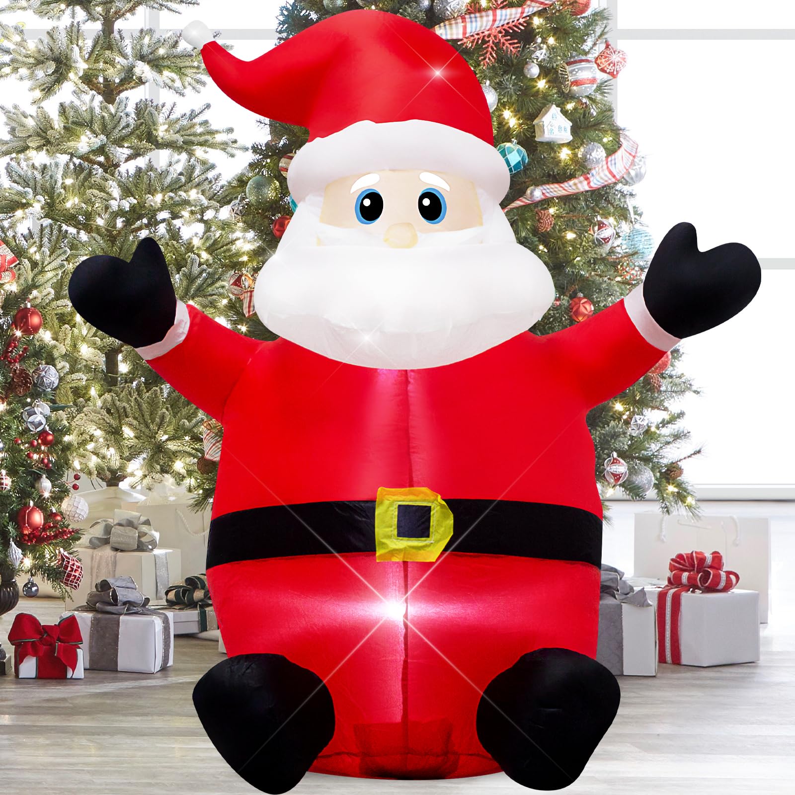 Amazon.com: 4 Foot Christmas Inflatable Santa Claus Outdoor Yard ...