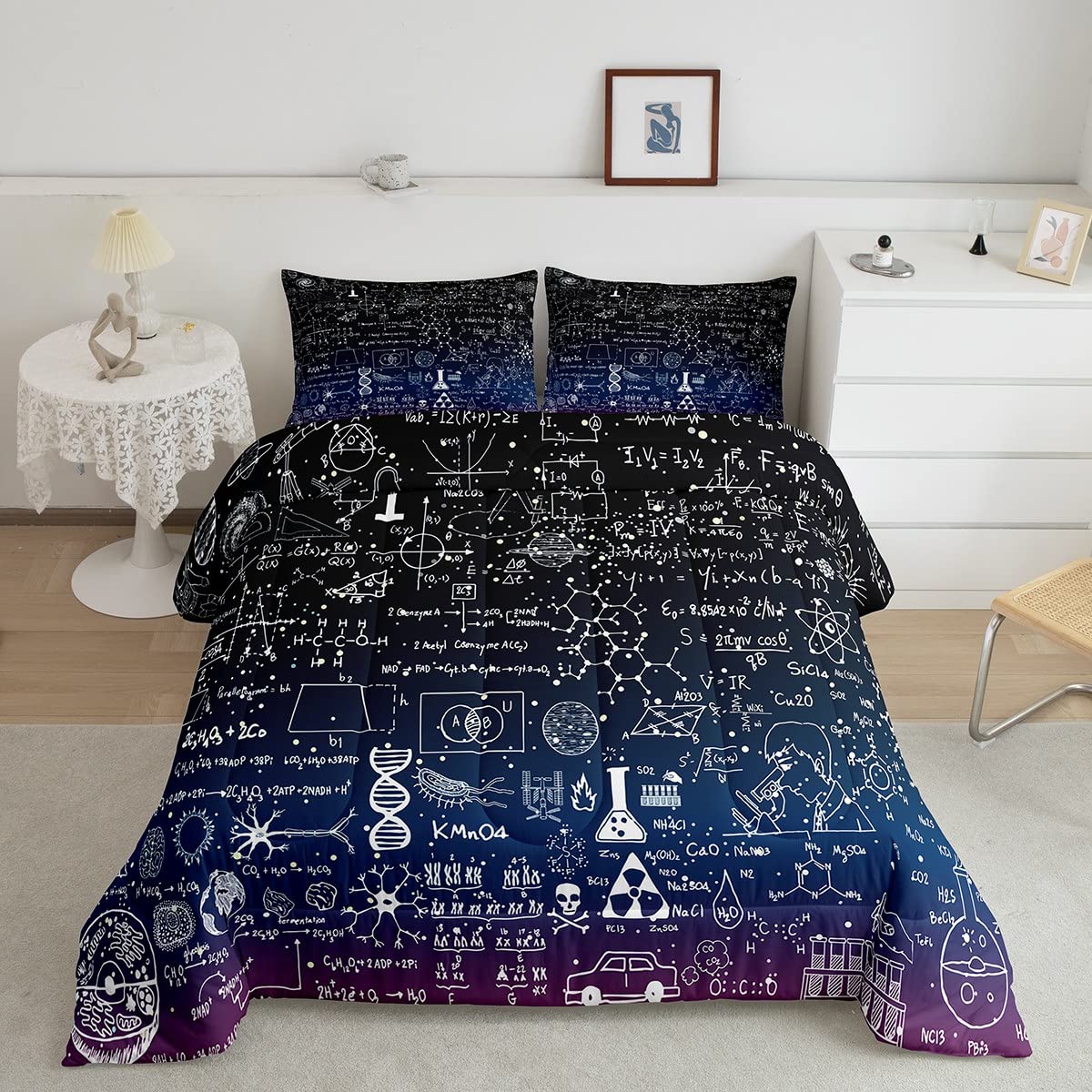 Amazon.com: Feelyou Math Equation Comforter Mathematics Formula Biology ...