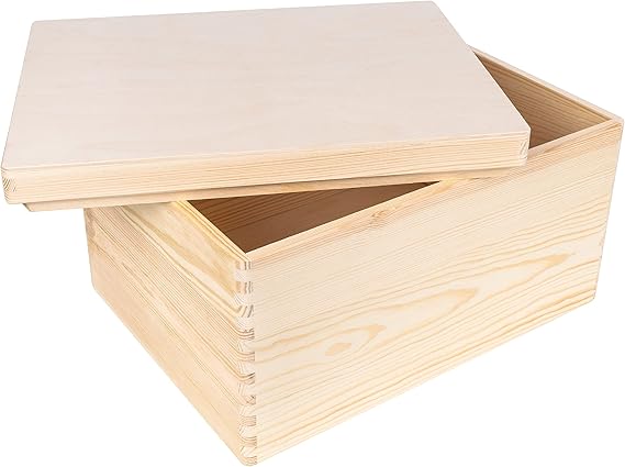 Amazon.com: Creative Deco Large XXL Wooden Box Storage Box Trunk | 15 ...