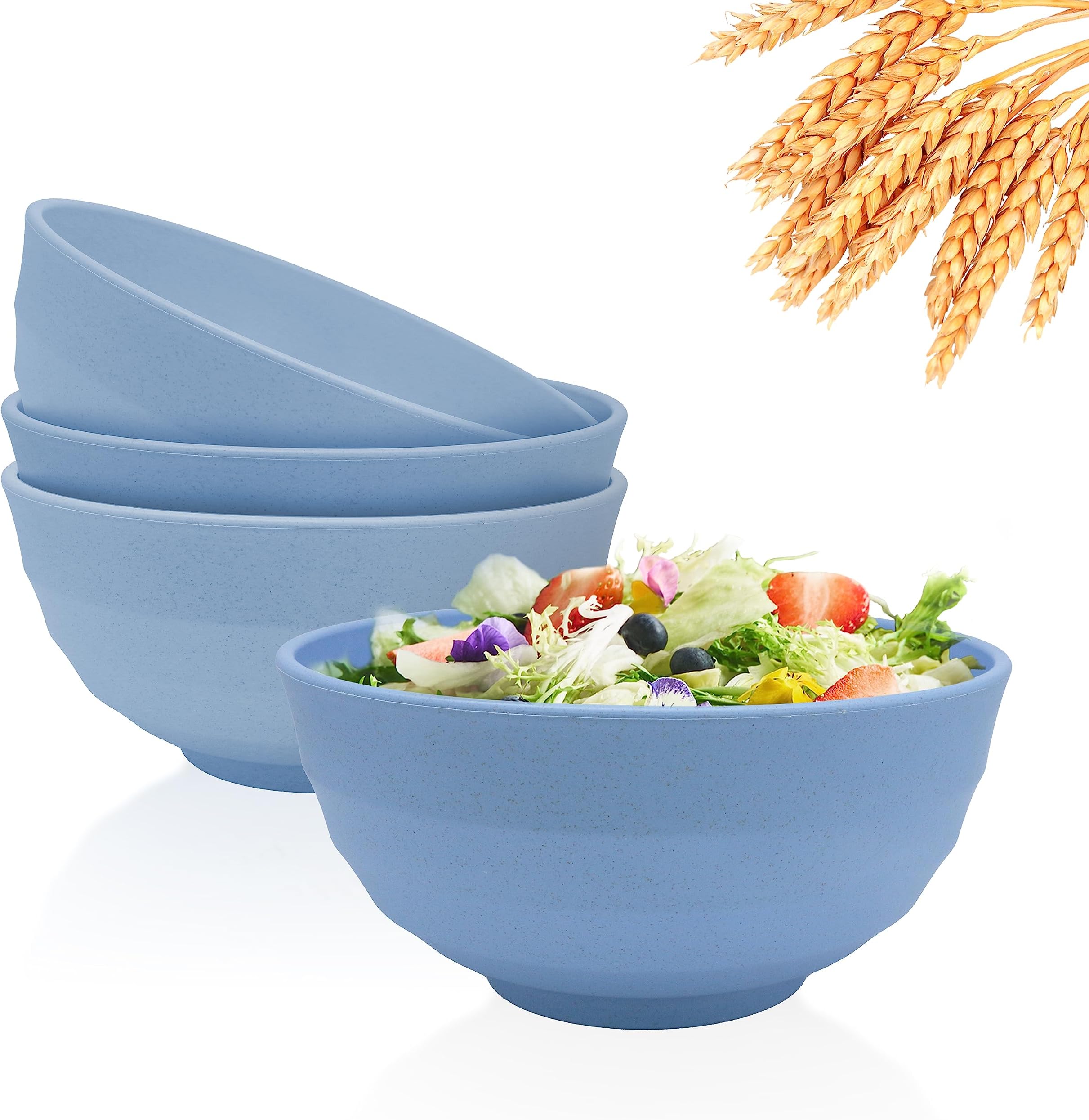 Amazon.com: Homestockplus Unbreakable Cereal Bowls 27 Oz Set of 6 ...