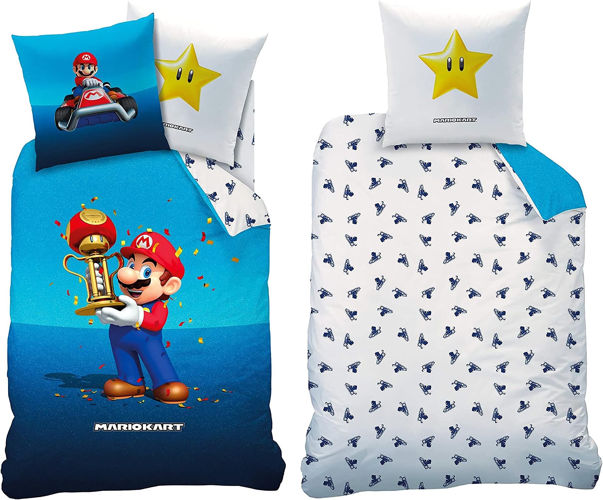 Super Mario Winter-Bettwäsche Set für Jungen · Kinderbettwäsche 135x200 ...