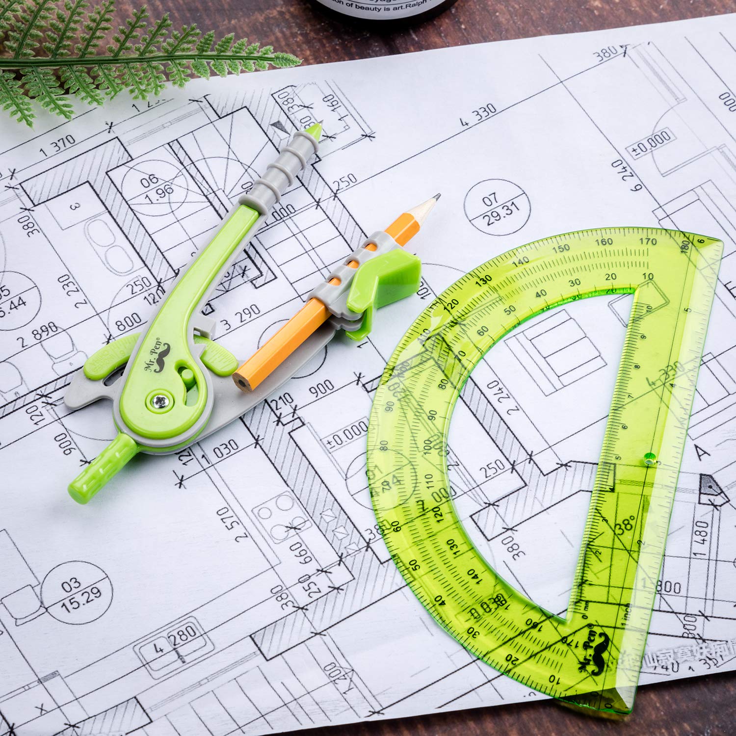 Mr. Pen- Compass and Protractor Set, Geometry Kit, Compass Protractor ...